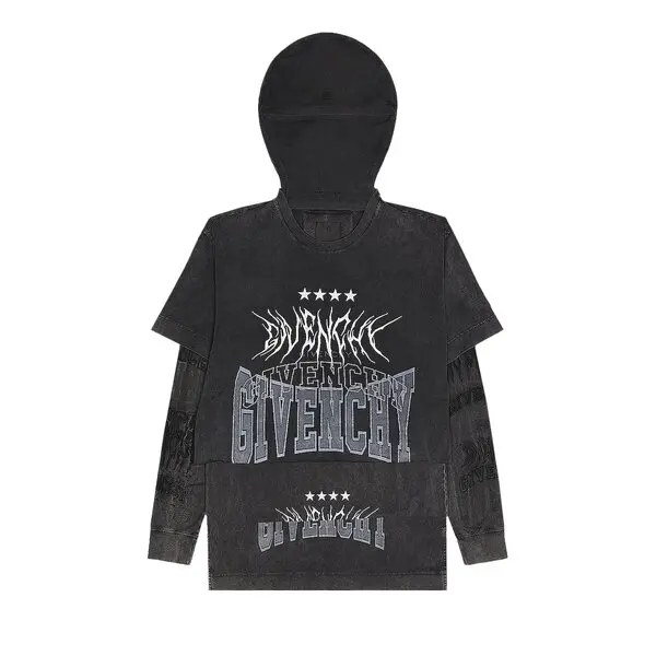 Givenchy Layered Graphic T-shirt With Balaclava