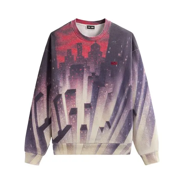 Kith X Batman Animated City Vintage Nelson Crewneck