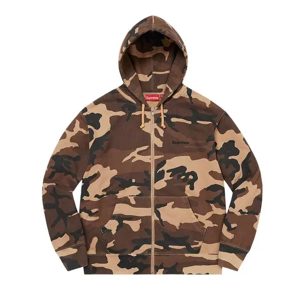 Supreme Lakshmi Zip Up Hooded Sweatshirt - Brown