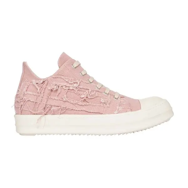 Rick Owens Slashed Low Sneakers - Pink