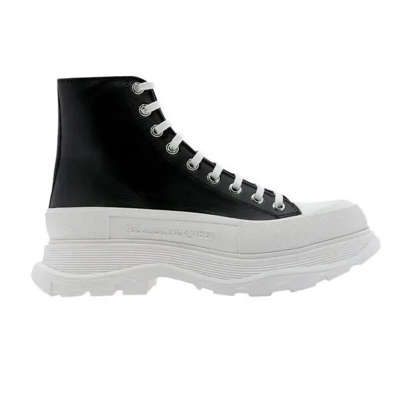 Alexander McQueen Tread Slick Lace Up Boots - Black