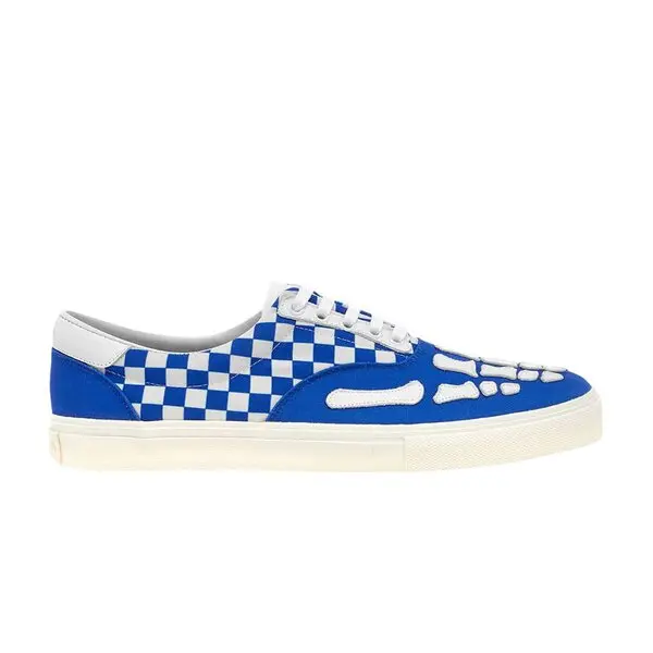 Amiri Skeleton Toe Checkered Lace-up Sneaker - Blue