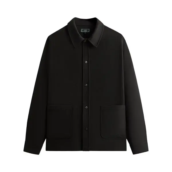 Kith Double Weave Boxy Collared Overshirt - Black