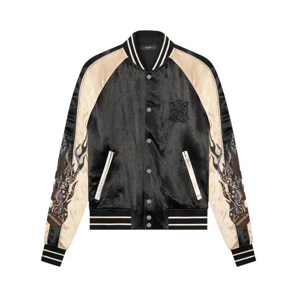 Amiri Satin Souvenir Jacket - Black