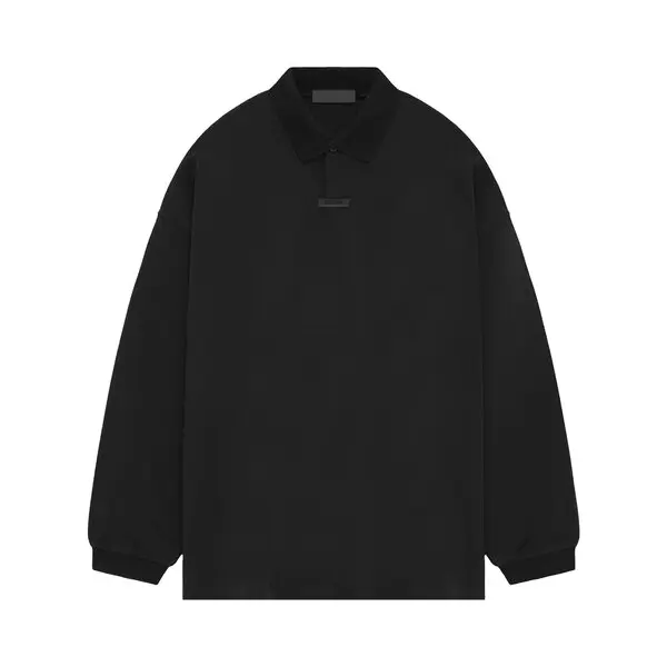 Fear Of God Pique Long-sleeve Polo - Black