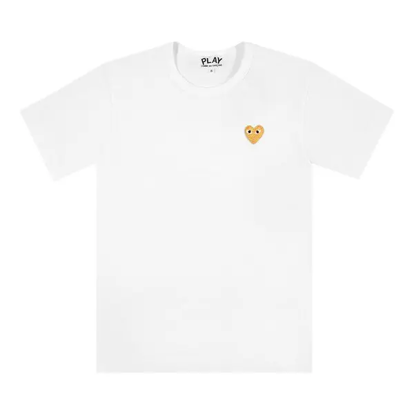 Play Comme Des Garcon T-shirt With Applique - White