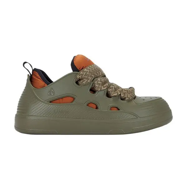 LANVIN Curb Color-block Sneakers - Brown