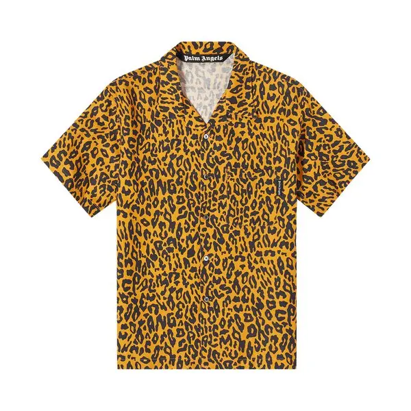 Palm Angels Cheetah Print Bowling Shirt