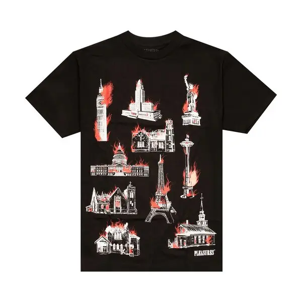 PLEASURES Monument Graphic T-shirt - Black