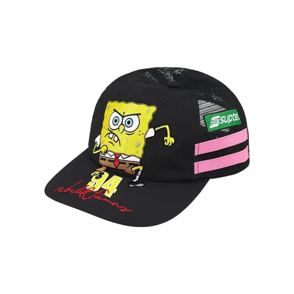 Supreme X Spongebob Squarepants X Jeff Hamilton 6-panel Cap - Black