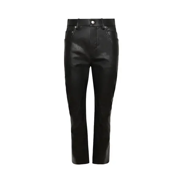 Rick Owens Detroit Cut Leather Pants - Black