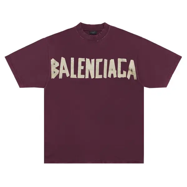 Balenciaga Tape Type Medium Fit T-shirt - Red