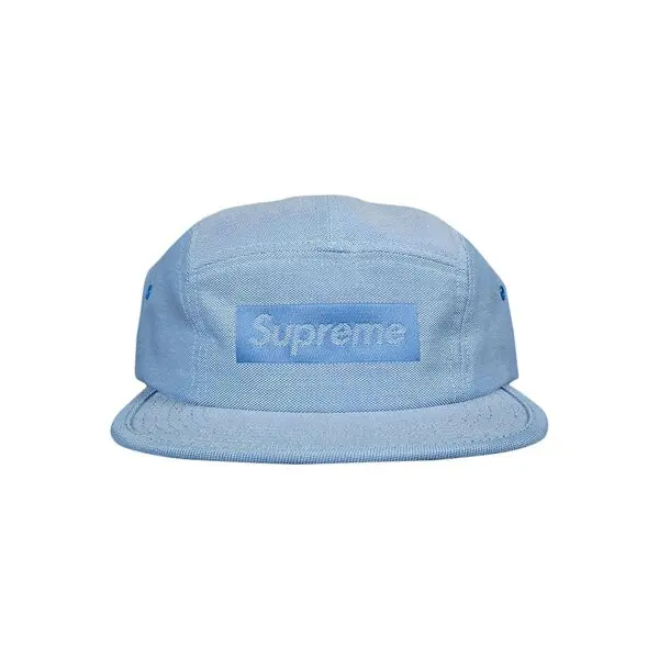 Supreme Jacquard Box Logo Camp Cap - Blue
