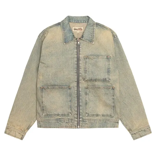 StÜssy Zip Work Jacket - Blue
