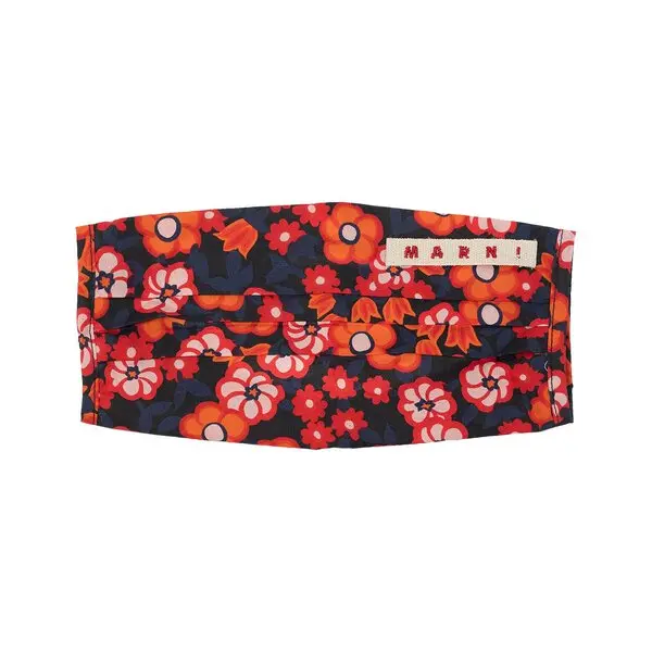 Marni Floral Facemask - Red