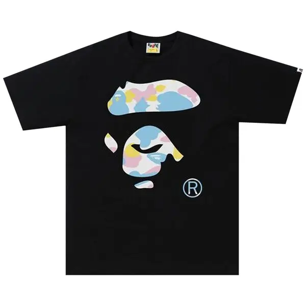 A BATHING APE Ape Face Tee - Black