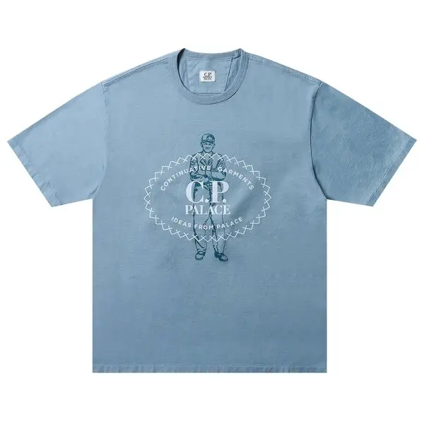 PALACE X C.p. Company Mercerized Jersey T-shirt - Blue