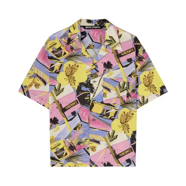 Palm Angels Graphic Print Bowling Shirt