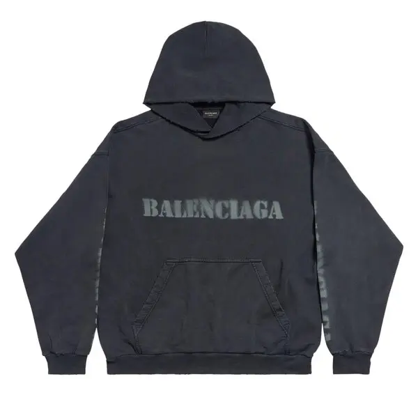 Balenciaga Stencil Molleton Archetype Faded Hoodie