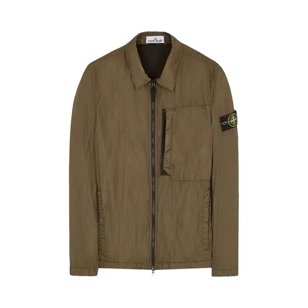 Stone Island Zip Up Jacket - Green