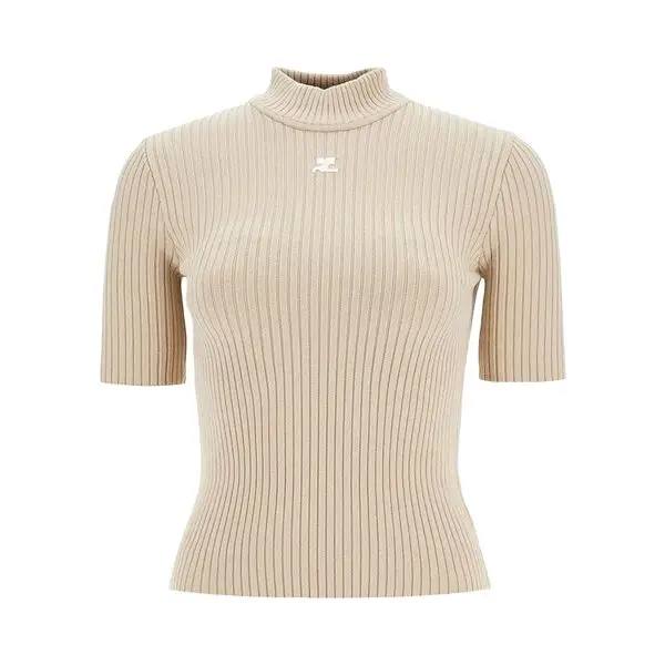 COURREGES Ribbed Turtleneck Sweater