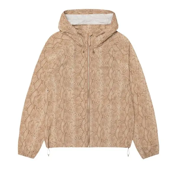 StÜssy Beach Shell Snake Print Nylon Jacket - Tan