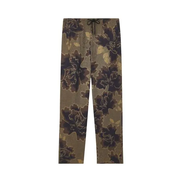 Dries Van Noten Floral Jacquard Drawstring Pant