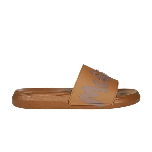 Alexander McQueen Rubber Pool Slide - Brown