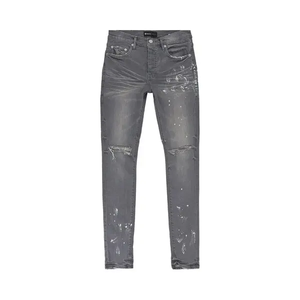 PURPLE BRAND Worn Knee Slit Skinny Jeans