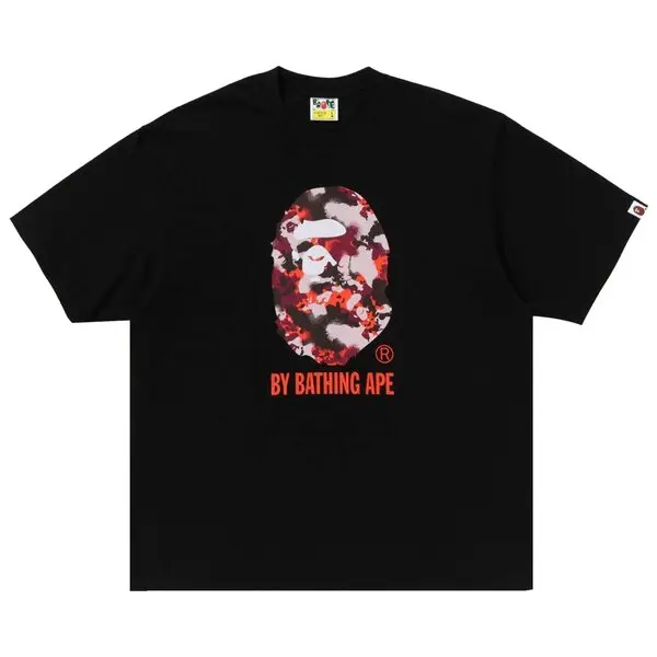 A BATHING APE Map Camo Relaxed Fit Tee - Black
