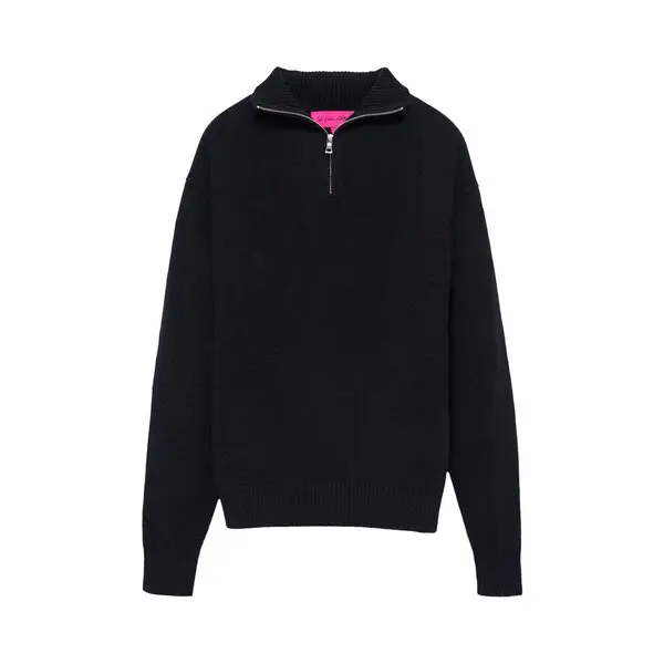 THE ELDER STATESMAN Relaxed Half Zip Sweater
