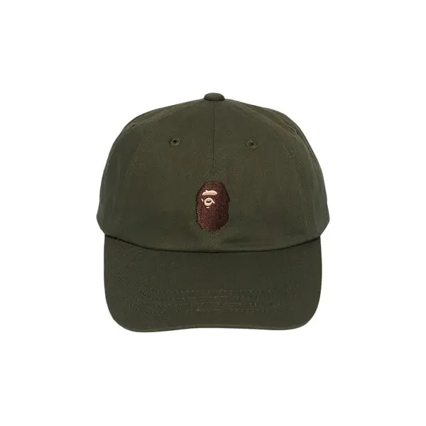 A BATHING APE Ape Head Panel Cap - Green