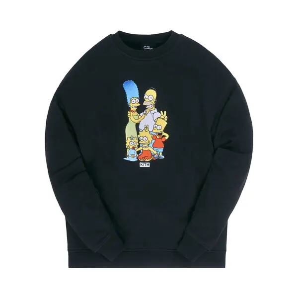 Kith For The Simpsons Portrait Crewneck - Black