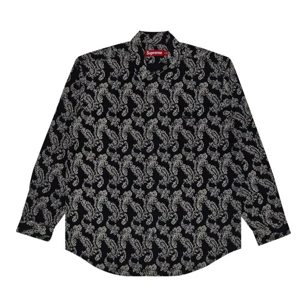 Supreme Paisley Flannel Shirt - Black