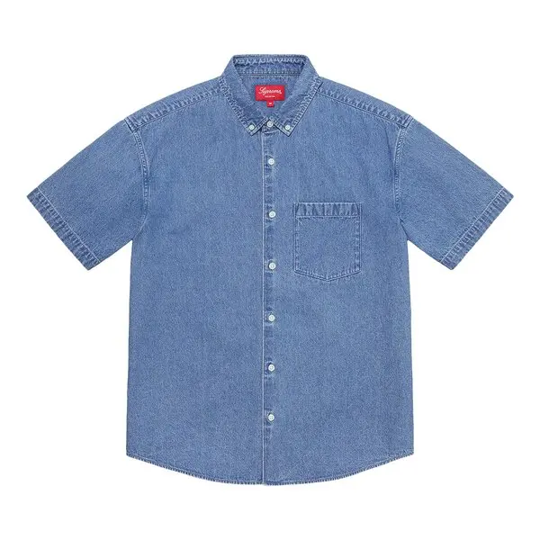 Supreme Embossed Denim Short-sleeve Shirt