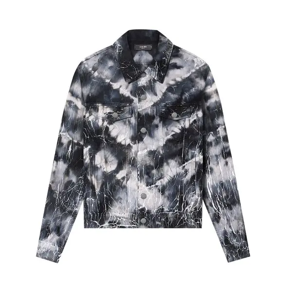 Amiri Cracked Tie Dye Trucker Jacket