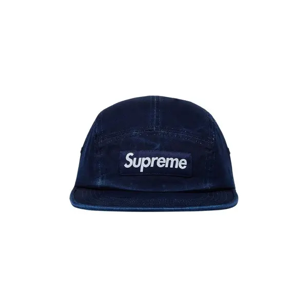 Supreme Washed Chino Twill Camp Cap - Blue