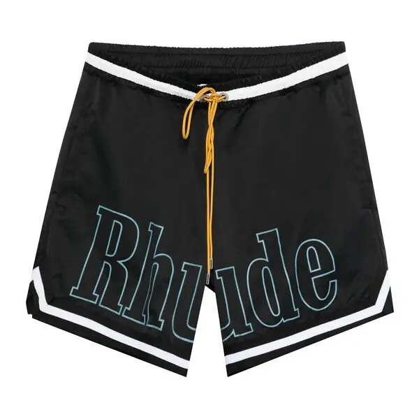 Rhude Logo Basketball Swim Shorts - Black