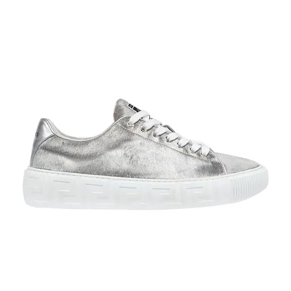 Versace Greca Pony Hair Sneakers - Grey