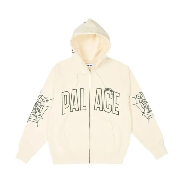 PALACE Spider Zip Hood - White