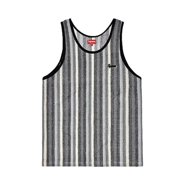 Supreme Knit Stripe Tank Top - Black | Editorialist