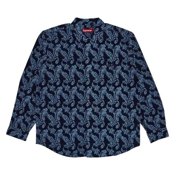 Supreme Paisley Flannel Shirt - Blue