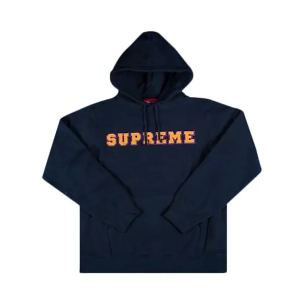 Supreme Cord Collegiate Hooded Sweatshirt - Blue