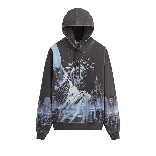 Kith Ny To The World Neon Liberty Vintage Nelson Hoodie - Black