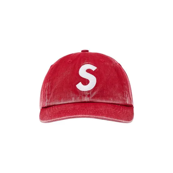 Supreme Pigment Coated S Logo 6 Panel Cap - Red