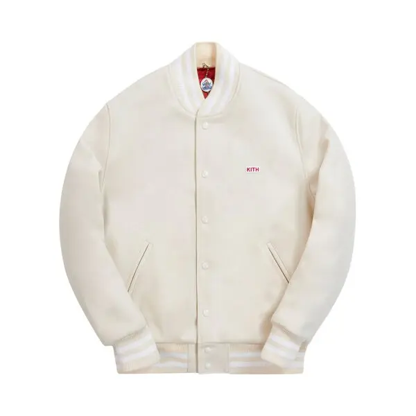 Kith X Coca-Cola X Golden Bear Varsity Bomber Cream Editorialist