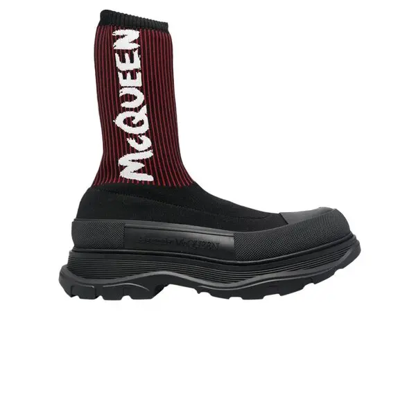 Alexander McQueen Knit Tread Slick Boot