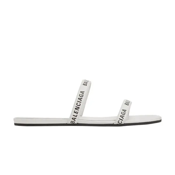 Balenciaga Round Sandal Flat - White