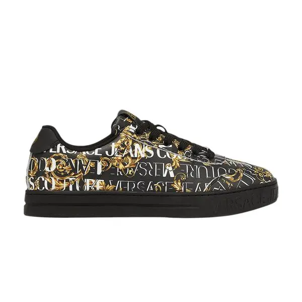Versace Court 88 Printed Sneakers - Black