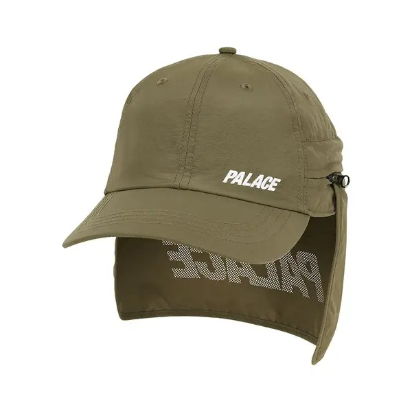 PALACE Font Shell Neck Saver 6-panel Hat - Green